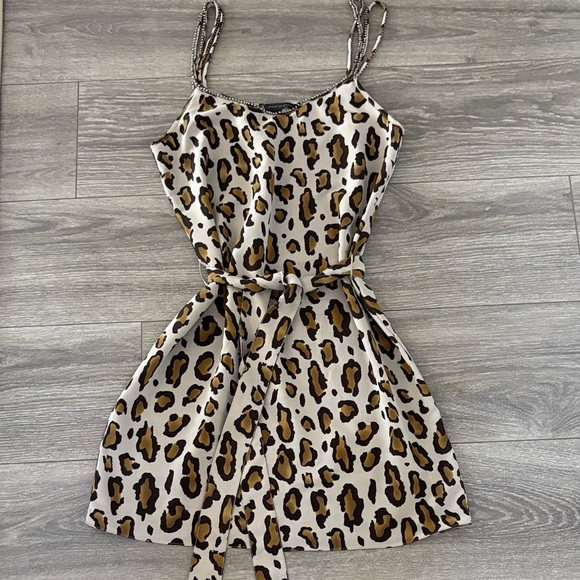 Armani Exchange | Dresses | Armani Exchange Leopard Print Spaghetti ...